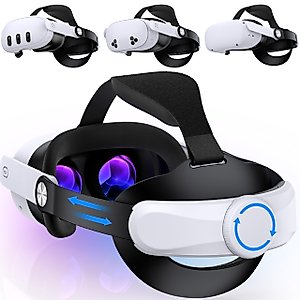 Kawaye for Meta Quest 3S/Quest 3/Quest 2 Head Strap, Adjustable Head Strap for Elite Strap, VR Headset Strap Enhanced Support&Comfort&Reduce Pressure
