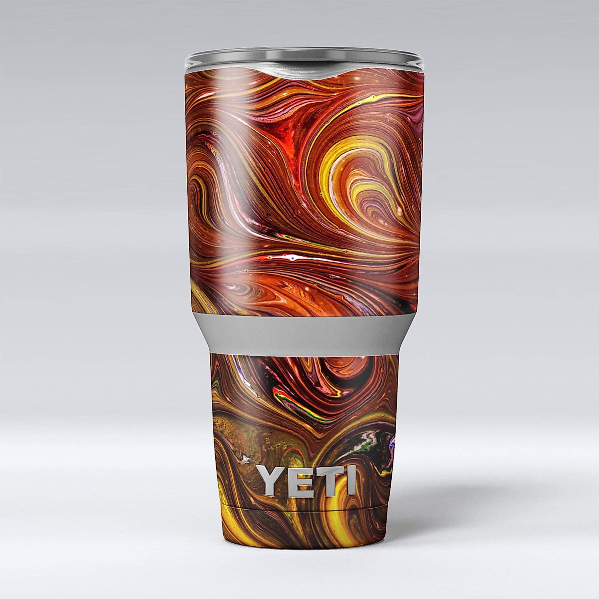 Design Skinz Red Acrylic Swirl - Skin Decal Vinyl Wrap Kit compatible with the Yeti Rambler Cooler Tumbler Cups