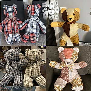 10 Pcs Memory Bear Template Ruler Set - Memory Bear Sewing Patterns Stencil Cutting Ruler - Acrylic Quilting Template for Sewing Craft - Gifts for Halloween Christmas Birthday Decorations