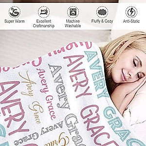 Custom Blanket for Baby Girls Boys Personalized Baby Blankets with Name Personalized Blankets for Kids Custom Baby Blanket Custom Baby Blanket with Name Personalized Baby Items (Pink)