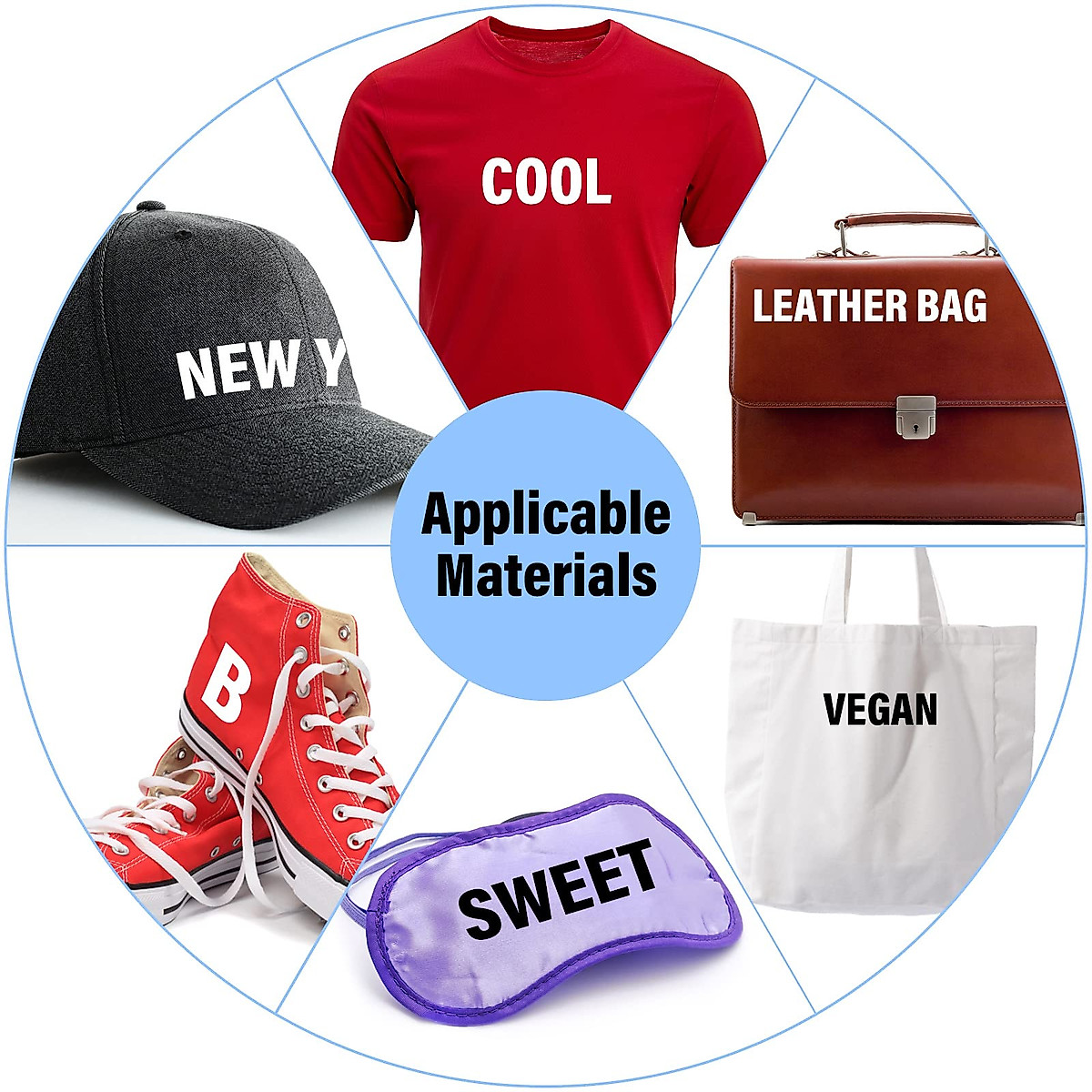 10 Sheets 440 Pieces Iron on Letters, 2 Inch Iron on Vinyl Letters, Heat Transfer Letters with A-Z PU Alphabets Sticker for Fabric, Clothing T-Shirt Printing DIY Craft