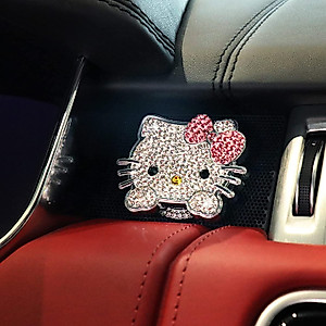 Bling Car Push to Start Button Cover Accessories, Cute Car Accessories for Women, Crystal Rhinestone Car Engine Start Stop Button Cover, Pink Car Decal for Women, Girly Car Decoration Interior Sticker
