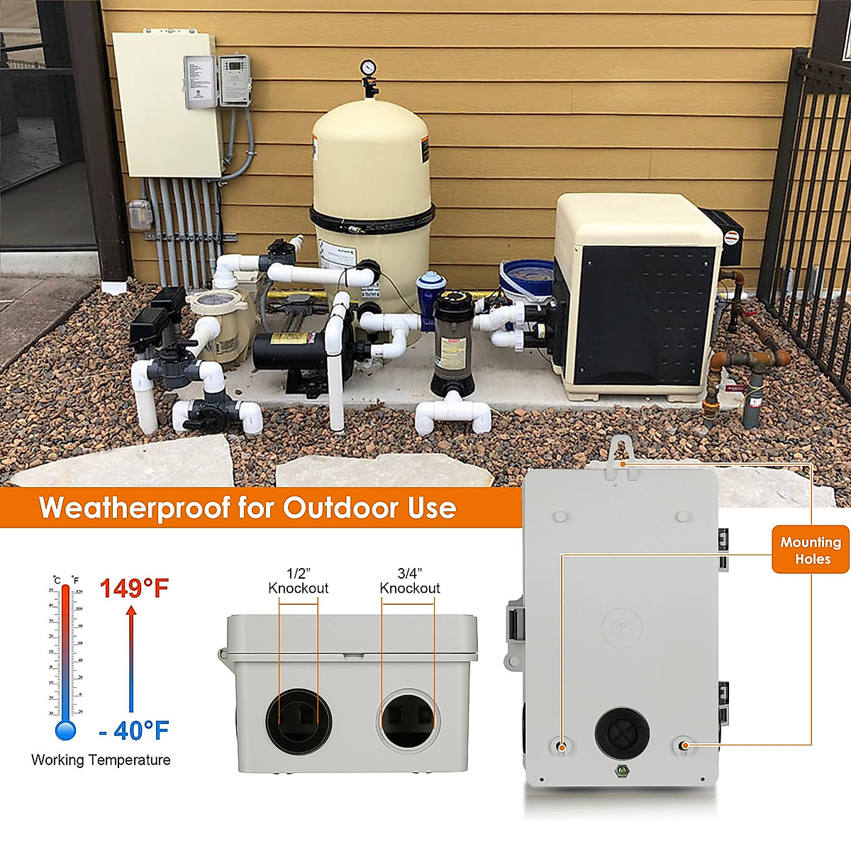 Suraielec Pool Timer, 7-Day Digital Pool Pump Timer Switch, 120, 240 ...