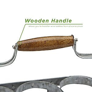 Mind Reader Farmhouse Bottle Carrier 6 Beer Holder, 6 Compartment, Silver