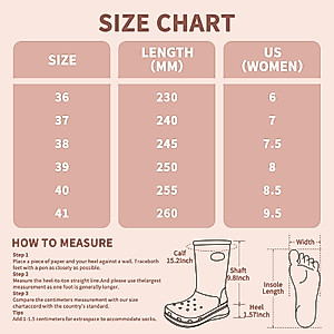Lezzglt Rain Boots for Women and Men, Comfort Lightweight Cute Rubber Boots, Women's Mid Calf Waterproof Garden Boots, Platform Rubber Chelsea Ankle Adult Soft Rain Shoes and Outdoor Work Shoes