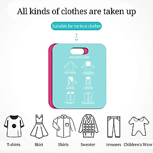 Zerodis Shirt Folding Board, Tshirt Folding Board Clothes Folding Board Plastic Laundry Folder Home Storage Tool for Adults (Blue)