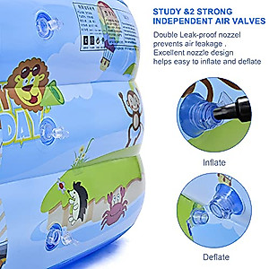 Inflatable Swimming Pool, Inflatable Pool for Kids and Baby, 71 x 55x 23.6 Inch Thickened Family Inflatable Lounge Blow Up Pool for Toddlers, Outdoor, Garden, Backyard, Summer Water Party