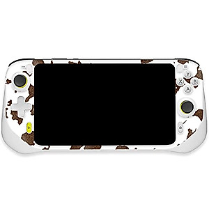 MightySkins Glossy Glitter Skin Compatible with Logitech G Cloud Gaming Handheld - Brown Cow | Protective, Durable High-Gloss Glitter Finish | Easy to Apply | Made in The USA
