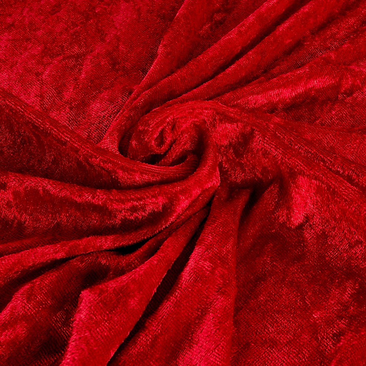 Stretch Panne Velvet Velour Red, Fabric by the Yard