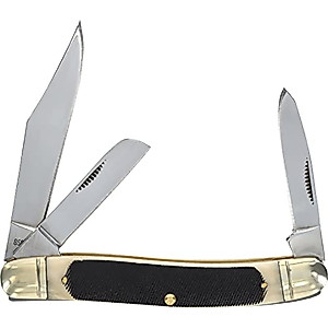 Old Timer 858OTB Genuine Bone Lumberjack 7.9in S.S. Traditional Folding Knife with 3.4in Clip Point Blade and Bone Handle for Outdoor, Hunting, Camping and EDC