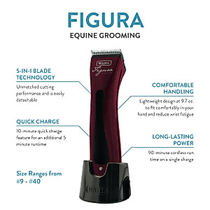 Wahl Professional Animal Figura Equine Horse Cordless Clipper Kit - Metallic Red