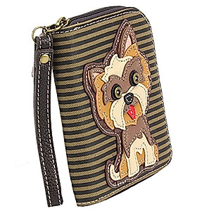 Chala Yorkshire Terrier Zip-Around Wristlet Wallet - Dog Mom Gift Yorkie