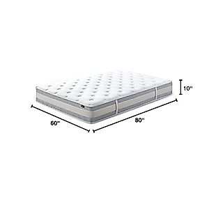ZINUS 10 Inch Green Tea Cooling Gel Memory Foam HybridMattress / Pocket Innersprings for Motion Isolation / Edge Support, Queen, White