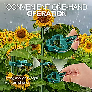 Yinghezu 40 Pcs Plant Support Clips,Flower and Vine,Garden Tomato Plant Support Clips for Supporting Stems,Vines Grow Upright Climbing,Tool for Straightening,Tomato Cage,Trellis. 2 Sizes in one Pack