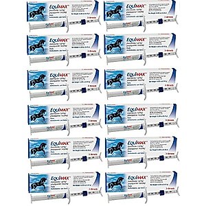 (12 Pack) Bimeda Equimax Horse Wormer Ivermectin 1.87 Percent and Praziquantel 14.03 Percent Paste Tube