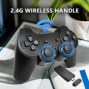 Retro Game Stick - Retro Game Console Revisit Classic Games with Built-in 9 Emulators, 10,000+ Games, 4K HDMI Output, and 2.4GHz Wireless Controller for TV Plug and Play(64G)