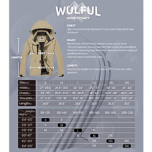 WULFUL Men's Waterproof Ski Jacket Warm Winter Snow Coat Mountain Windbreaker Hooded Raincoat