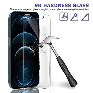 Ferilinso 2 Pack Screen Protector for iPhone 12 Pro Max with 2 Pack Camera Lens Protector [Tempered-Glass] [Military Protective] [HD Clear] [Case Friendly] [Anti-Fingerprint]
