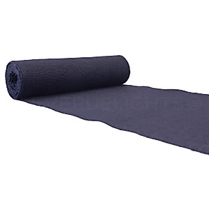 CleverDelights 14" Navy Burlap Roll - Finished Edges - 10 Yards - Jute Burlap Fabric