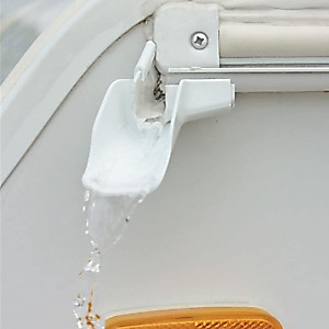 RV Gutter Spouts, White Rain Gutter Extensions to Protect The Top of RV in Rainy Days, Reduce Dirt and Black Streaks on Your RV（4 Left & 4 Right）