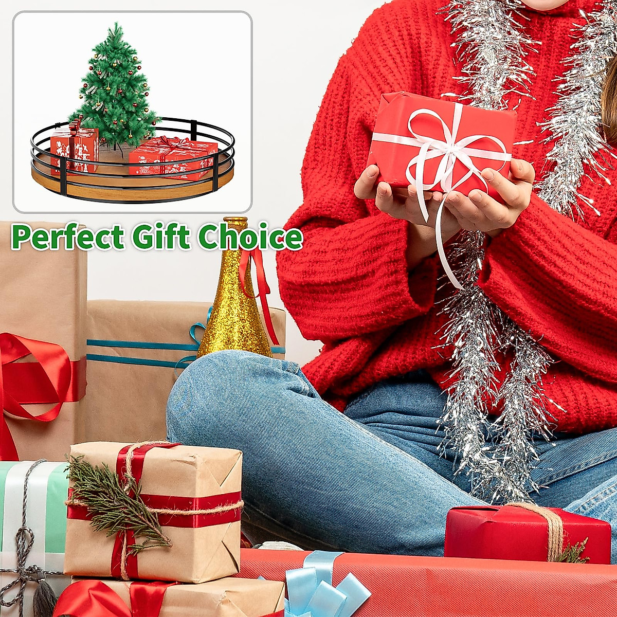 12" Lazy Susan Turntable Organizer - Oak Wood Lazy Susan for Cabinet Kitchen Countertop Dining Table Pantry Cupboard Bathroom Coffee Bar Storage Spice Rack Home Decor