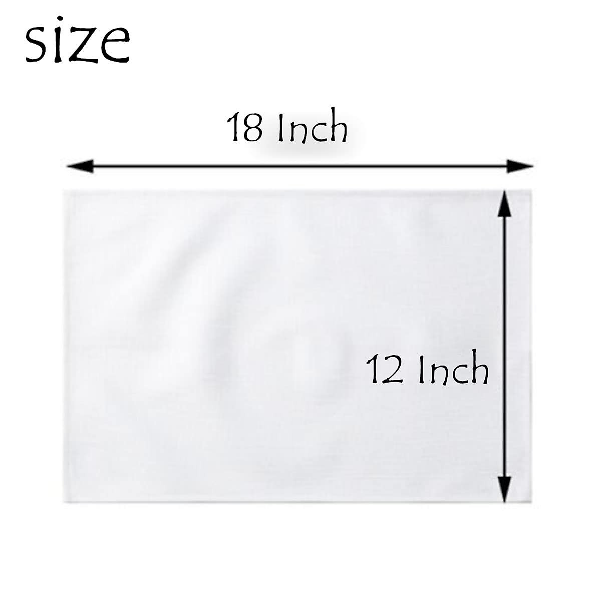 Sublimation Blank White Placemats Wedding Party Linen Placemat Dining Table Place Mat for Kitchen Table Set of 8