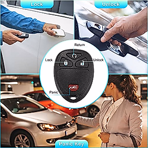 X AUTOHAUX 315MHz KOBGT04A Keyless Entry Remote Car Key Fob for Chevy Uplander 05-08 HHR 06-11 for Pontiac Montana 2005-2006 for Buick Terraza for Saturn Relay 05-07 15114374 4 Buttons