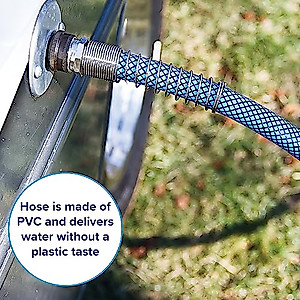 Camco TastePURE 35-Foot Premium Camper/RV Drinking Water Hose | Features a Heavy-Duty No-Kink Design with Strain Relief Ends & 5/8-Inch Inside Diameter | NSF Drinking Water Safe Certified (22843)
