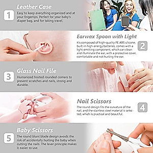Baby Grooming Kit, 11 in 1 Portable Baby Safety Care Set with 01 Hair Brush Comb Nail Clipper Nasal Aspirator etc for Nursery Newborn Infant Girl Boys Keep Clean(White)