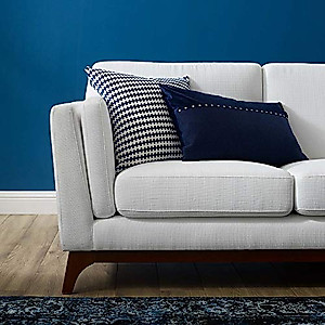 Modway Chance Mid-Century Modern Upholstered Fabric Sofa In White