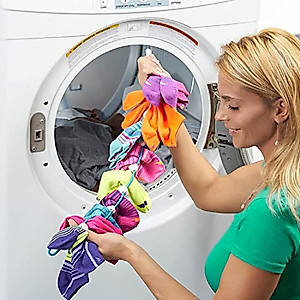 SockDock Sock Laundry Tool & Storage Hanger for Washing Drying & Storing Paired Socks, Clips & Locks, No Sorting or Matching, Foldable Closet Organizer Better Than Mesh Bag, 2-Pack (Blue)