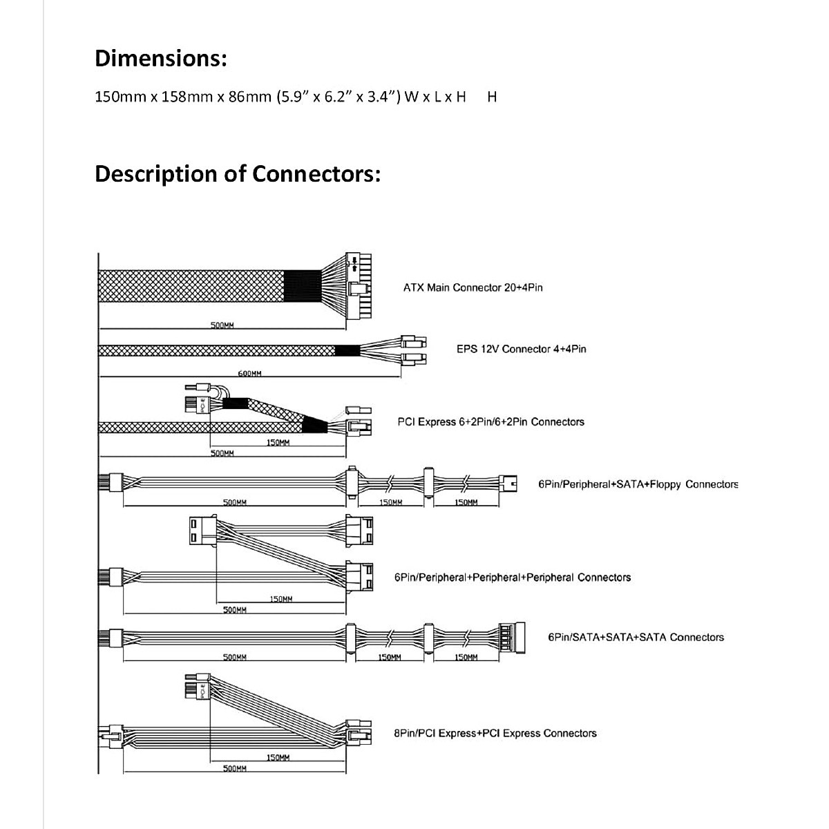 Apevia ATX-SN1050W Signature 1050W 80+ Bronze Certified Active PFC ATX Modular Gaming Power Supply