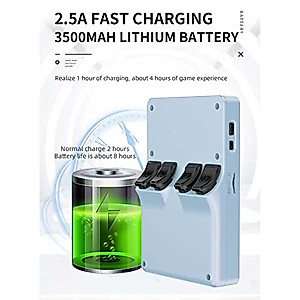 Powkiddy RGB20S Handheld Retro Game Console with Built-in Games (64G 15000 Games Blue)