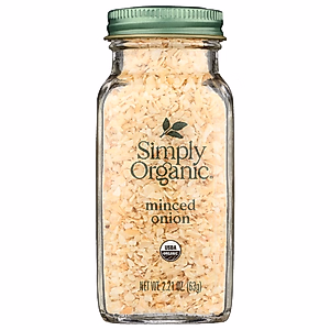 Simply Organic Onion White Minced ORGANIC 2.21 oz. Bottle - 3PC