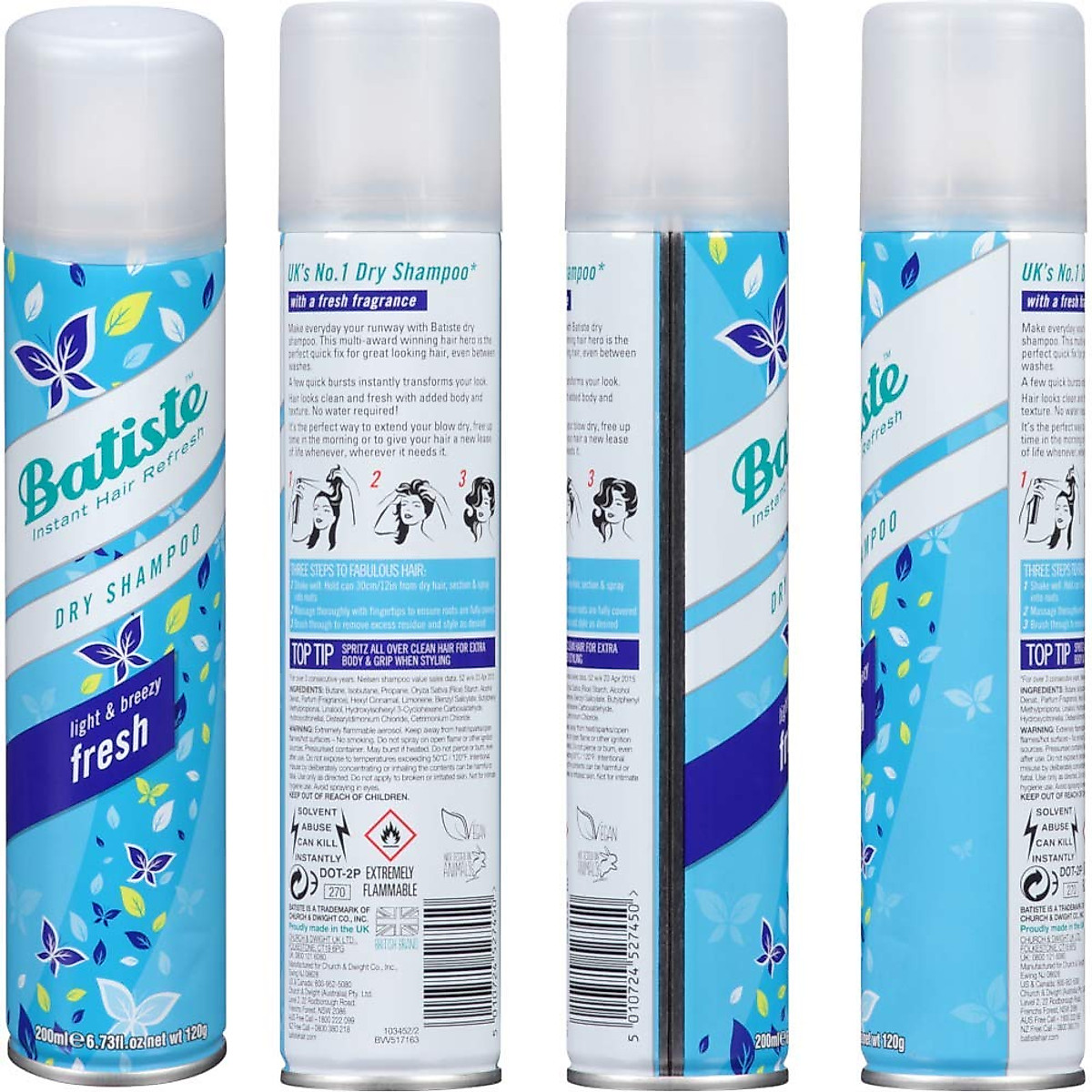 Batiste Shampoo Dry Fresh 6.73 Ounce (199ml) (3 Pack)