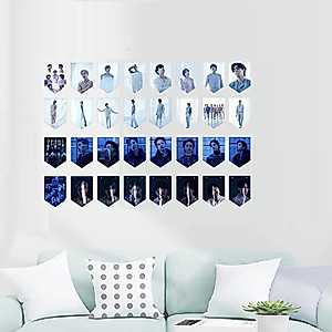 BanTan Boys Birthday Banner Bunting,Personal Banner Flags with 8 Meters String for BanTan Boys Birthday Party Birthday Gift Home Decoration(Purple)