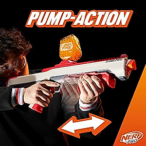 NERF Pro Gelfire Raid Blaster, Fire 5 Rounds at Once, 10,000 Gel Rounds, 800 Round Hopper, Eyewear, Toys for Teens Ages 14 & Up