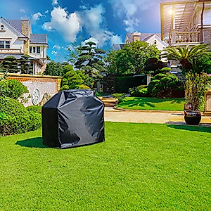 Grill Cover, 52 inch Gas Grill Cover Waterproof Outdoor BBQ Cover UV Resistant for Weber Char Broil Nexgrill Brinkmann and More Black (52"(L)×26"(W)×44"(H))