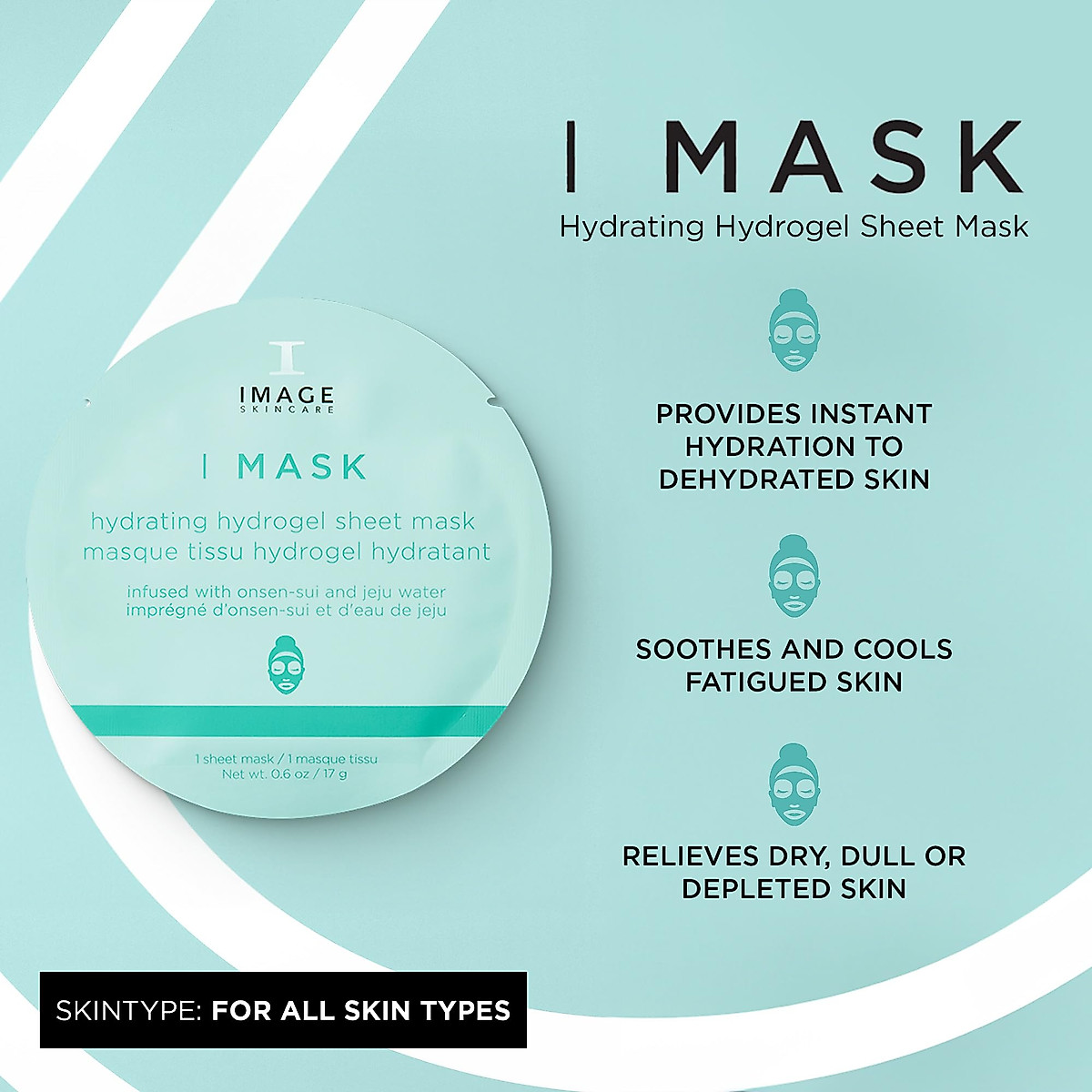 Image Skincare I Mask Hydrating Hydrogel Sheet Mask 1 Sheet / 1 Masque Tissu 17 g / 0.6 oz