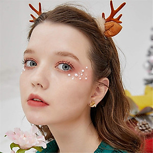 coadipress Fun Squirrel and Pine Cone Stud Earrings Asymmetrical Crystal Nut Squirrel Animal Ear Stud Earrings for Women(Squirrel Nut Earrings)