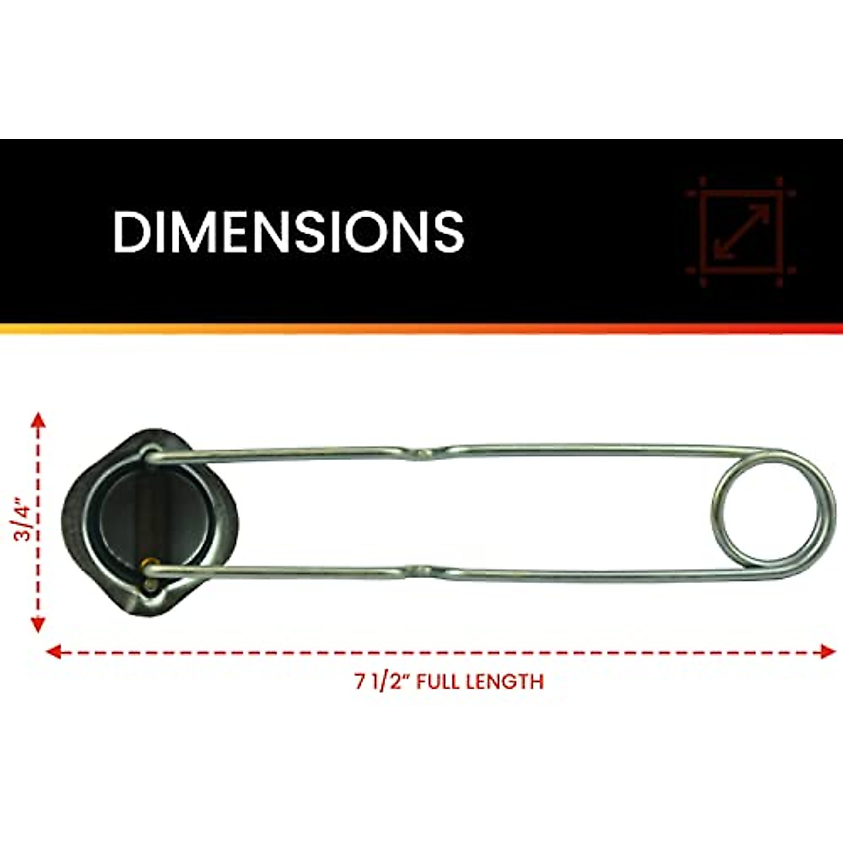 Hot Max 24172 Single Flint Striker with 5 Replacement Flints