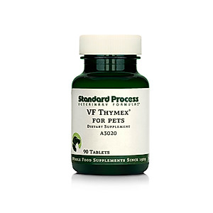 Standard Process VF Thymex for Pets - Cat & Dog Immune System Support Supplement - Thymus Supplement to Aid Canine & Feline Immune Health - Supplement with Vitamin C - 90 Tablets