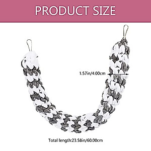 ULTECHNOVO Sugar Glider Climbing Rope Cage Bird Rope Parrot Rope Perch Bird Swing Bird Climbing Pet Swing Chinchilla Hamster Accessory Rat Ladder Bridge Parrot Swings Toy Cotton Rope The Bird