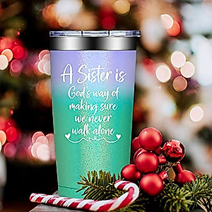 DOEARTE Sister Gifts from Sisters - Sister Birthday Gift Ideas - Christmas, Mothers Day Gifts for Sister, Big Sister, Little Sister - 20oz Sister Tumbler