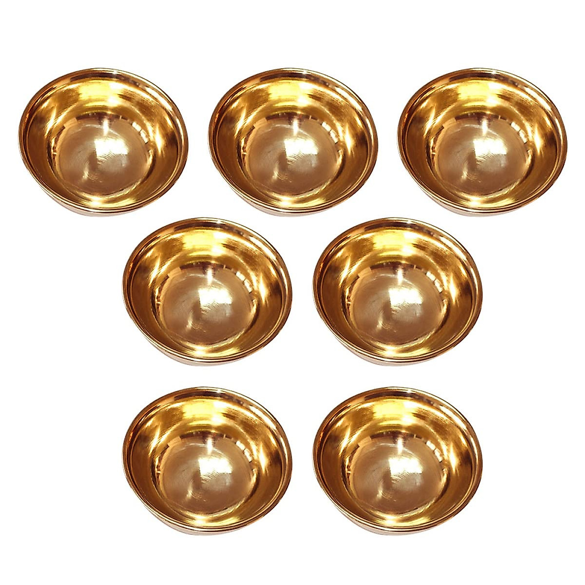 Cabilock 21 Pcs Copper Offering buddhist offering cup Water Offering Bowl Offering Cup Bowl Set Buddhist