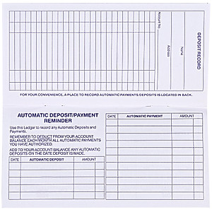 24PCS Larger Lines Check registers for Personal Checkbook