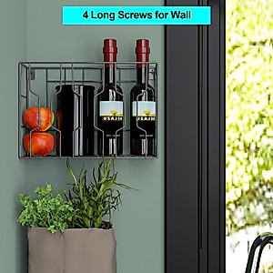 Over the Door/Wall Mount Cabinet Door Organizer Holder in Kitchen or Pantry, Cabinet door rack storage for Cutting Board, Bakeware, Cleaning Supplies, Aluminum Foil, Plastic Wrap (Silver)