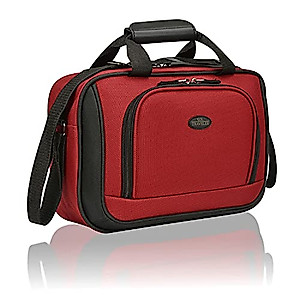 U.S. Traveler Rio Rugged Fabric Expandable Carry-On Luggage Set, Red, 2-Piece Set
