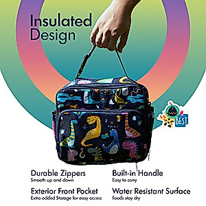 Mesa Lunch Bag for Kids - Kids Lunchbox for School, Daycare, Kindergarten - Insulated Lunch Box for Girls & Boys (Dinosaur)