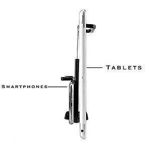 2 in 1 Universal Tablet Tripod Mount and Universal Smartphone Mount Holder for All Smartphones and Tablets with eCostconnection Microfiber Cloth